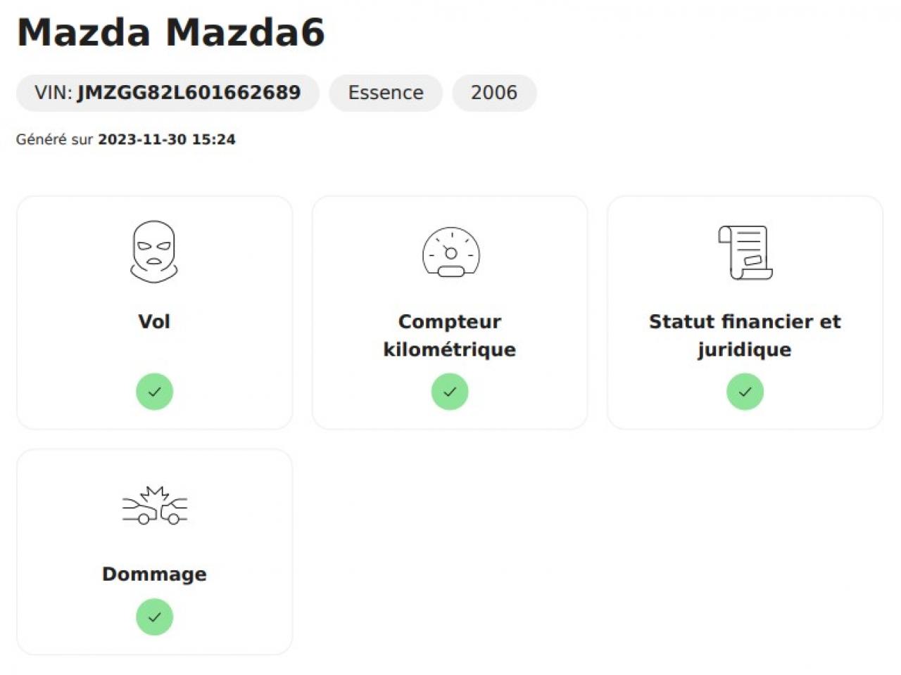 SILVER LAC - MAZDA-MAZDA 6-Mazda 6 MPS 2.3 260 4x4 / Bose Régulateur ...